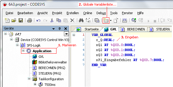 Hinweise zum Umgang mit CODESYS V3