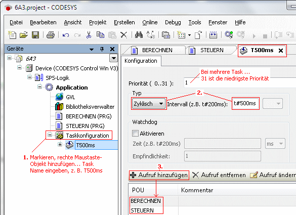 Hinweise zum Umgang mit CODESYS V3